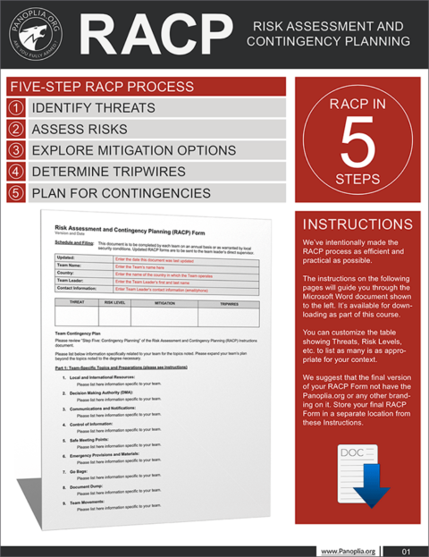 Risk Assessment/Contingency Planning | Panoplia.org